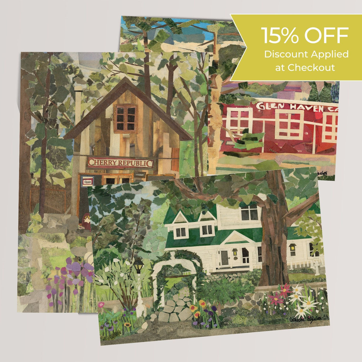 Northern Michigan Collage Art Prints / Glen Arbor, Michigan | Catherine ...